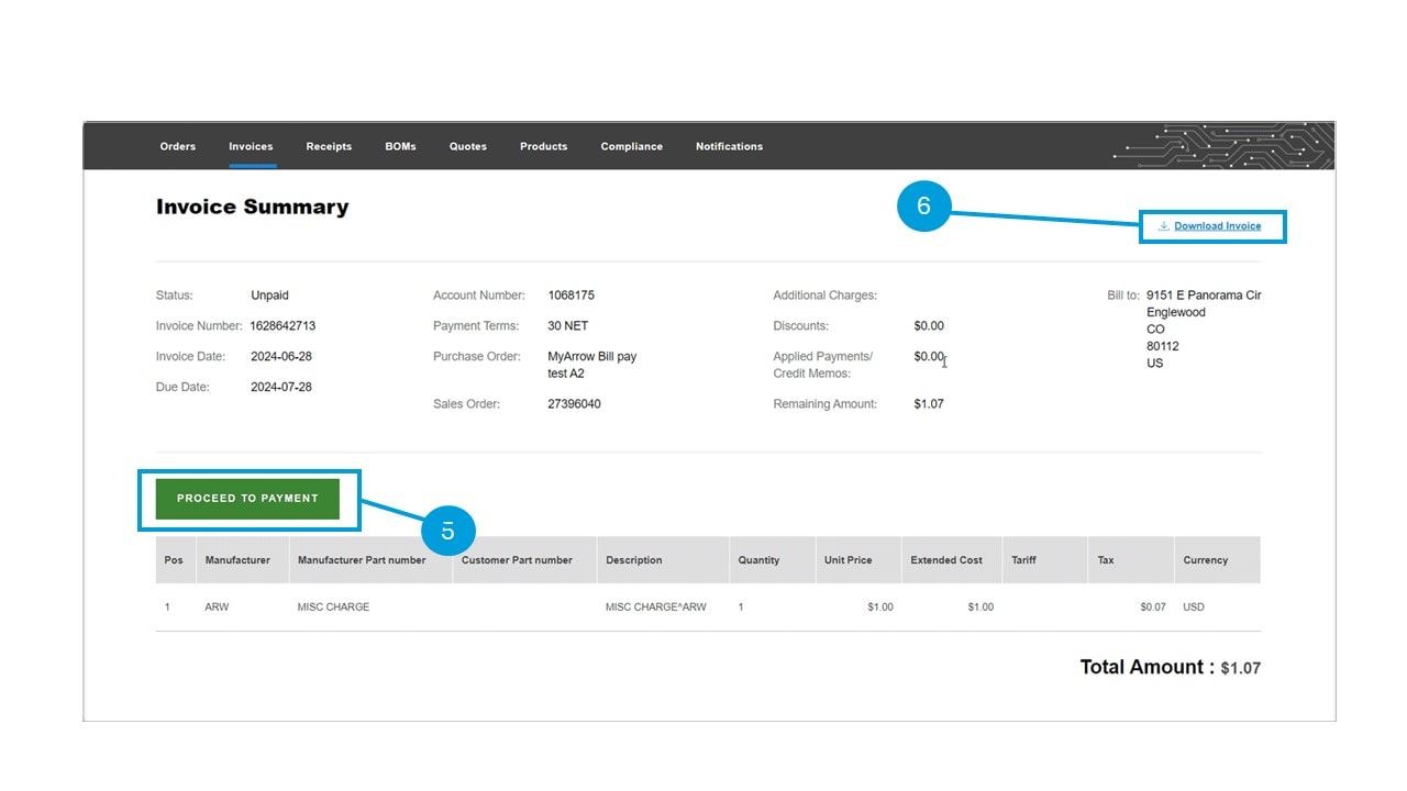MyArrow Invoice Management and ACH Payment Instructions - MyArrow Updates