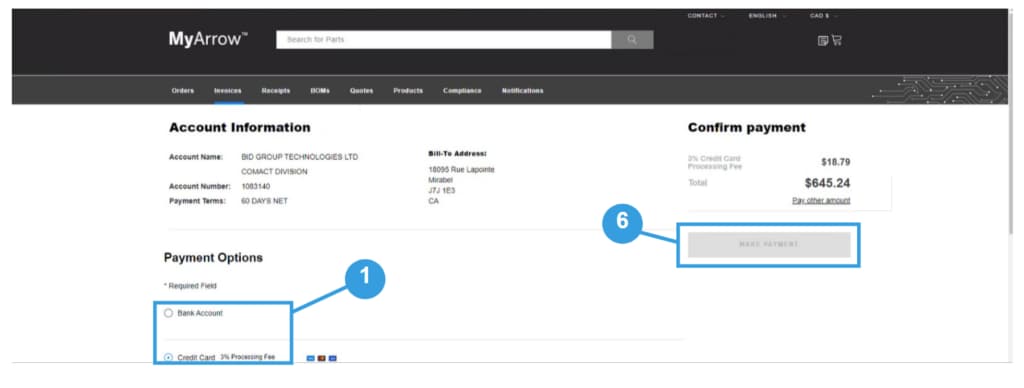MyArrow Invoice Management and ACH Payment Instructions - MyArrow Updates